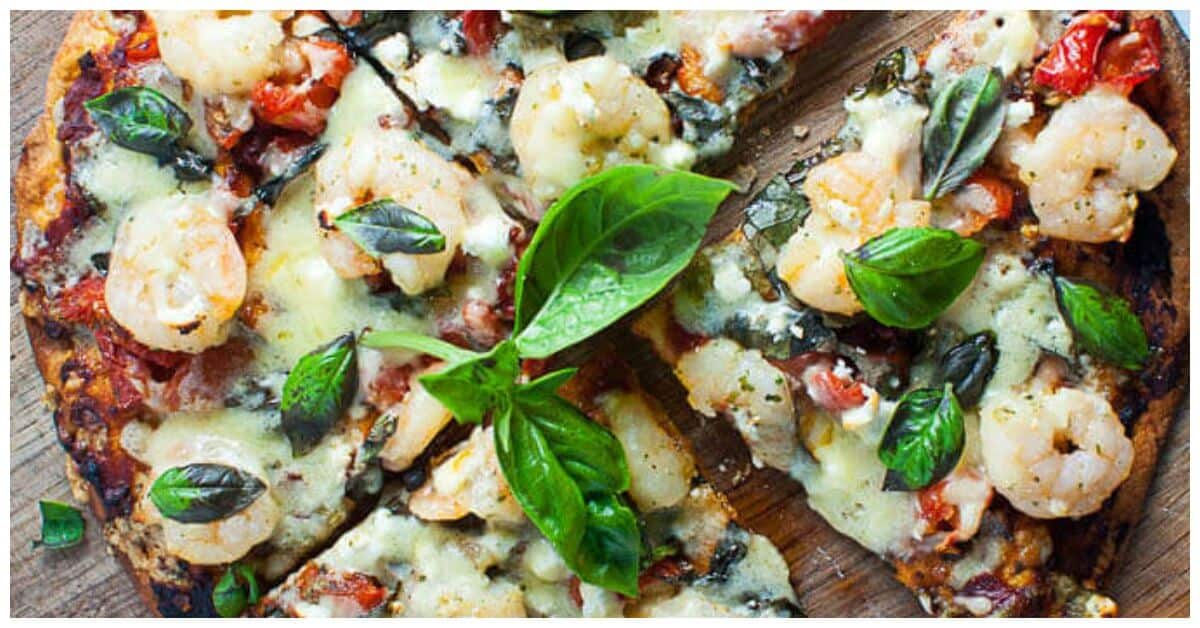 Garlic Prawn Pizza (Light and Crispy) | My Sugar Free Kitchen