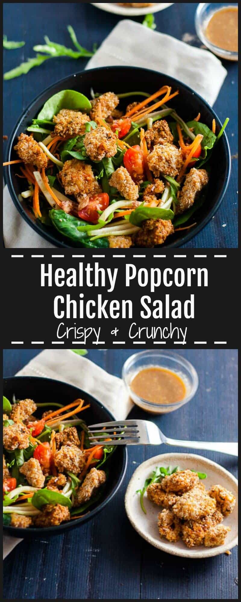 Popcorn Chicken Salad Recipe | My Sugar Free Kitchen