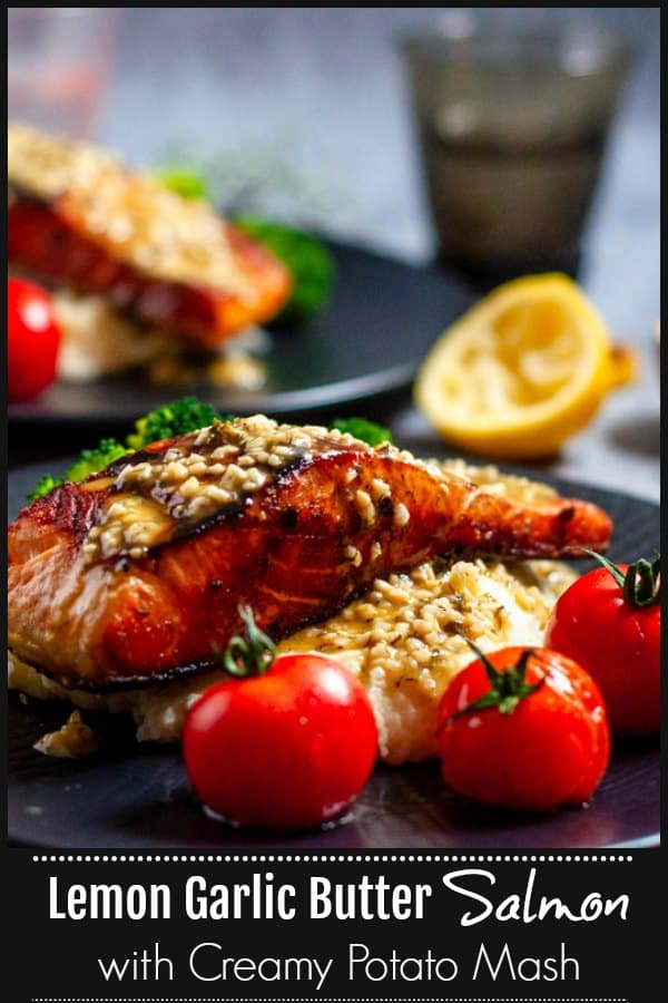 Garlic Butter Salmon with Mashed Potato | My Sugar Free Kitchen