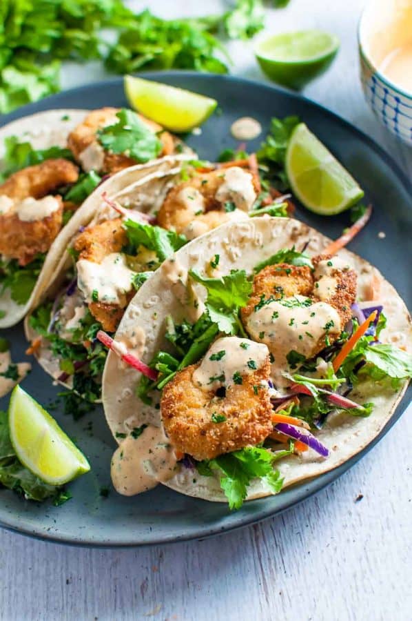 Quick and Easy Crispy Prawn Tacos | My Sugar Free Kitchen