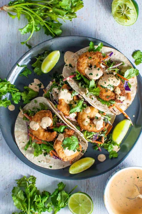 Quick and Easy Crispy Prawn Tacos | My Sugar Free Kitchen