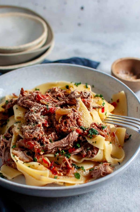 Slow Cooker Lamb Ragu with Pappardelle | My Sugar Free Kitchen