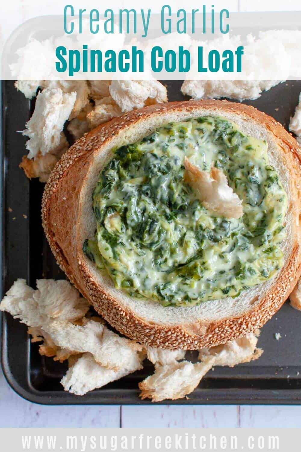 Creamy Spinach Cob Loaf Party Dip