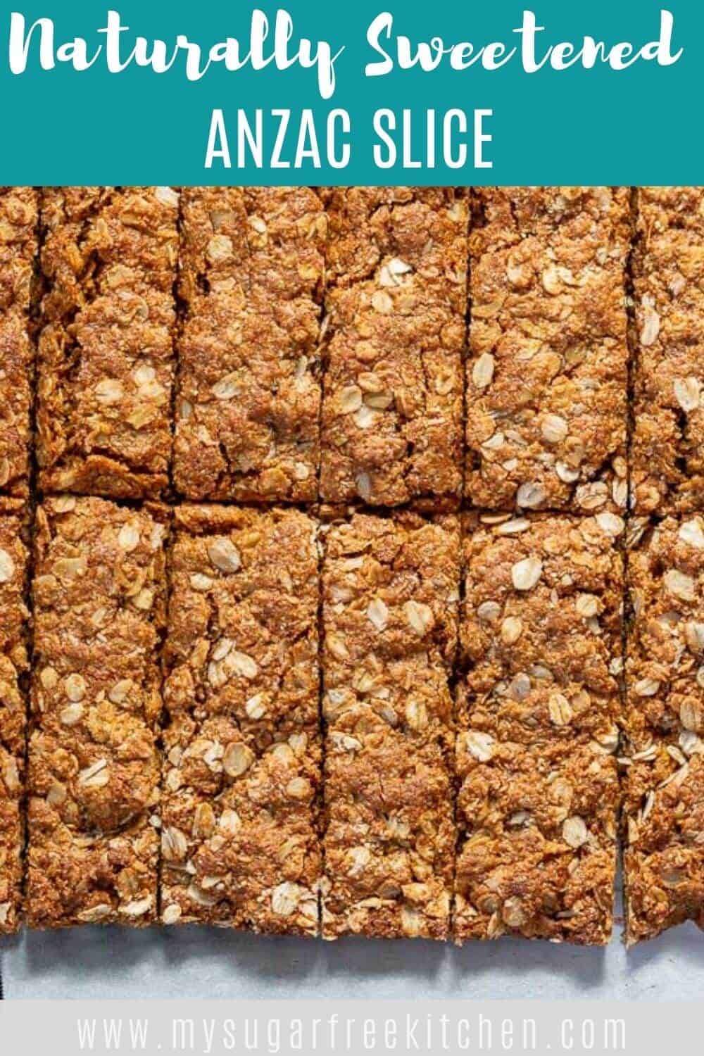 Healthier Anzac Slice | My Sugar Free Kitchen