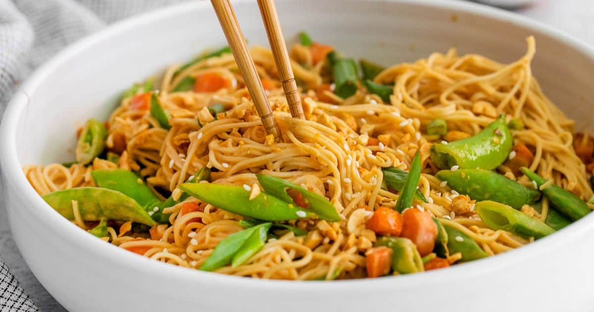 Spicy Peanut Butter Noodles | My Sugar Free Kitchen