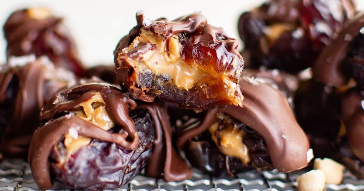 Date Snickers (Chocolate Covered Dates) | My Sugar Free Kitchen