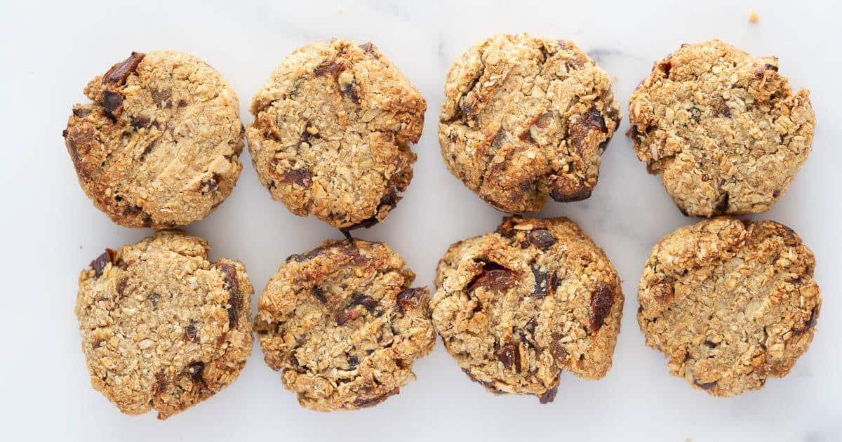 Sugar Free Date Ginger and Oatmeal Cookies